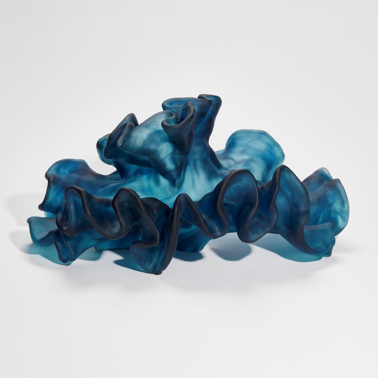 Enduring Essence, a Unique Rich Deep Blue Cast Glass Sculpture by ...