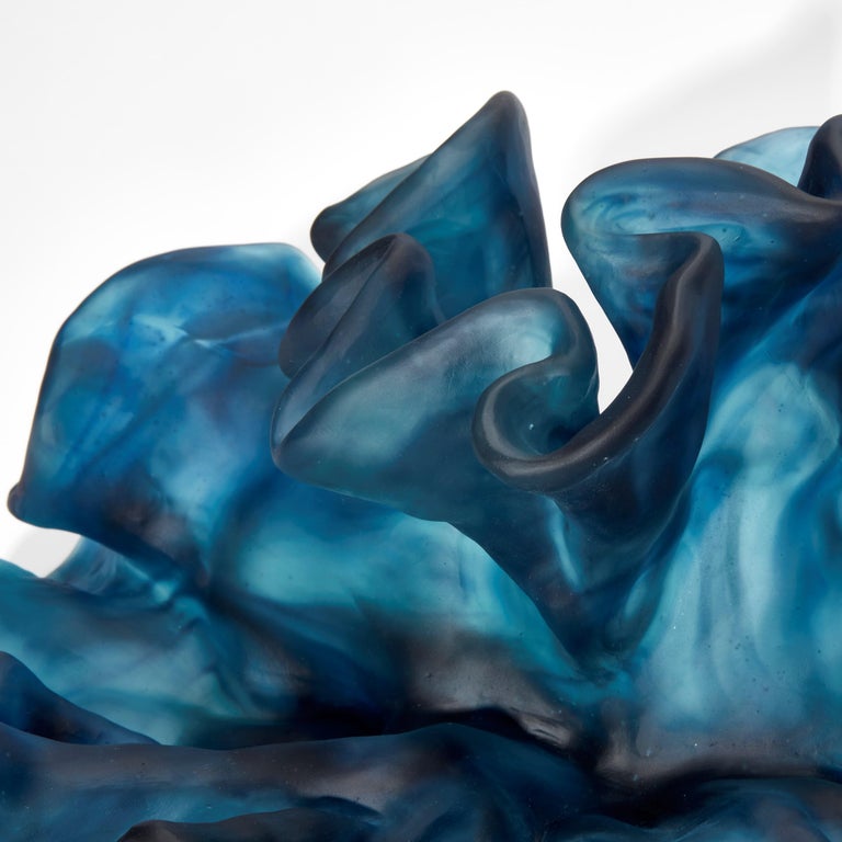 Enduring Essence, a Unique Rich Deep Blue Cast Glass Sculpture by ...
