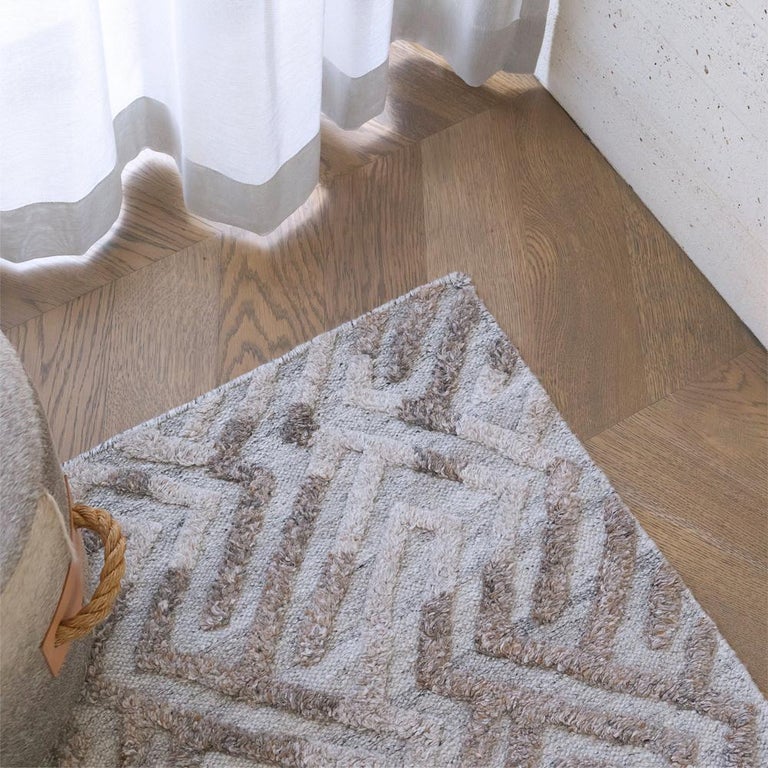 Energetic Pattern Customizable Kingdom Weave Rug in Flint Small For ...