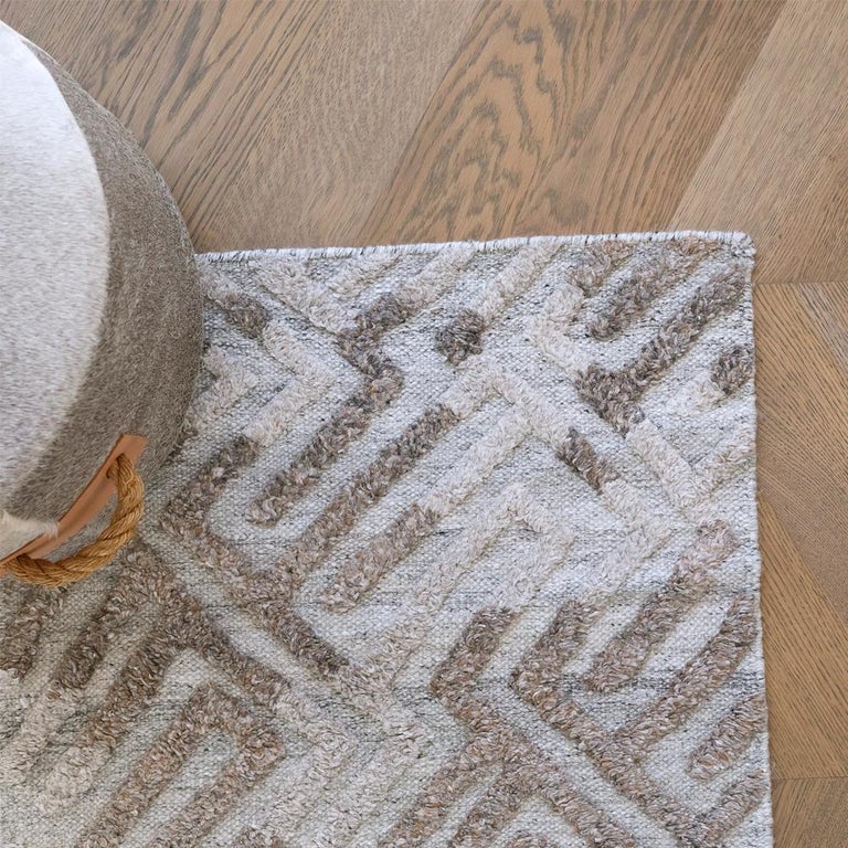 Energetic Pattern Customizable Kingdom Weave Rug in Flint Small For ...