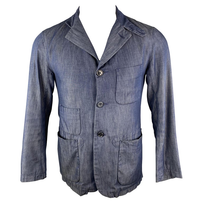 ENGINEERED GARMENTS Size XS Navy Cotton Buttoned Collar Patch Pockets ...