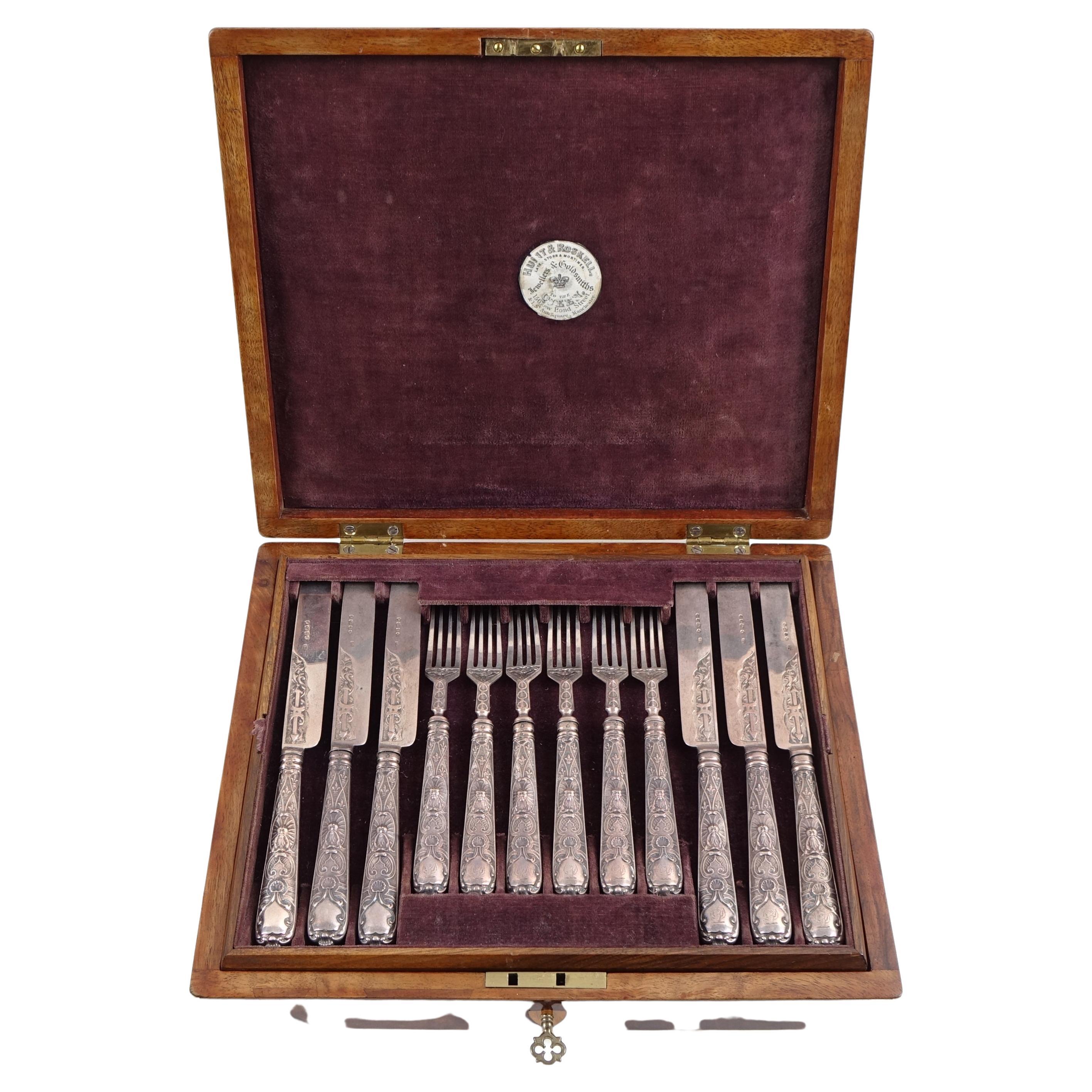 French Silver Carving Service For Sale at 1stDibs