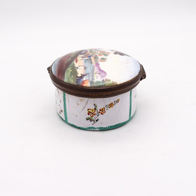 England 1810 Georgian Battersea Enamel Neoclassical Decorated Box For ...