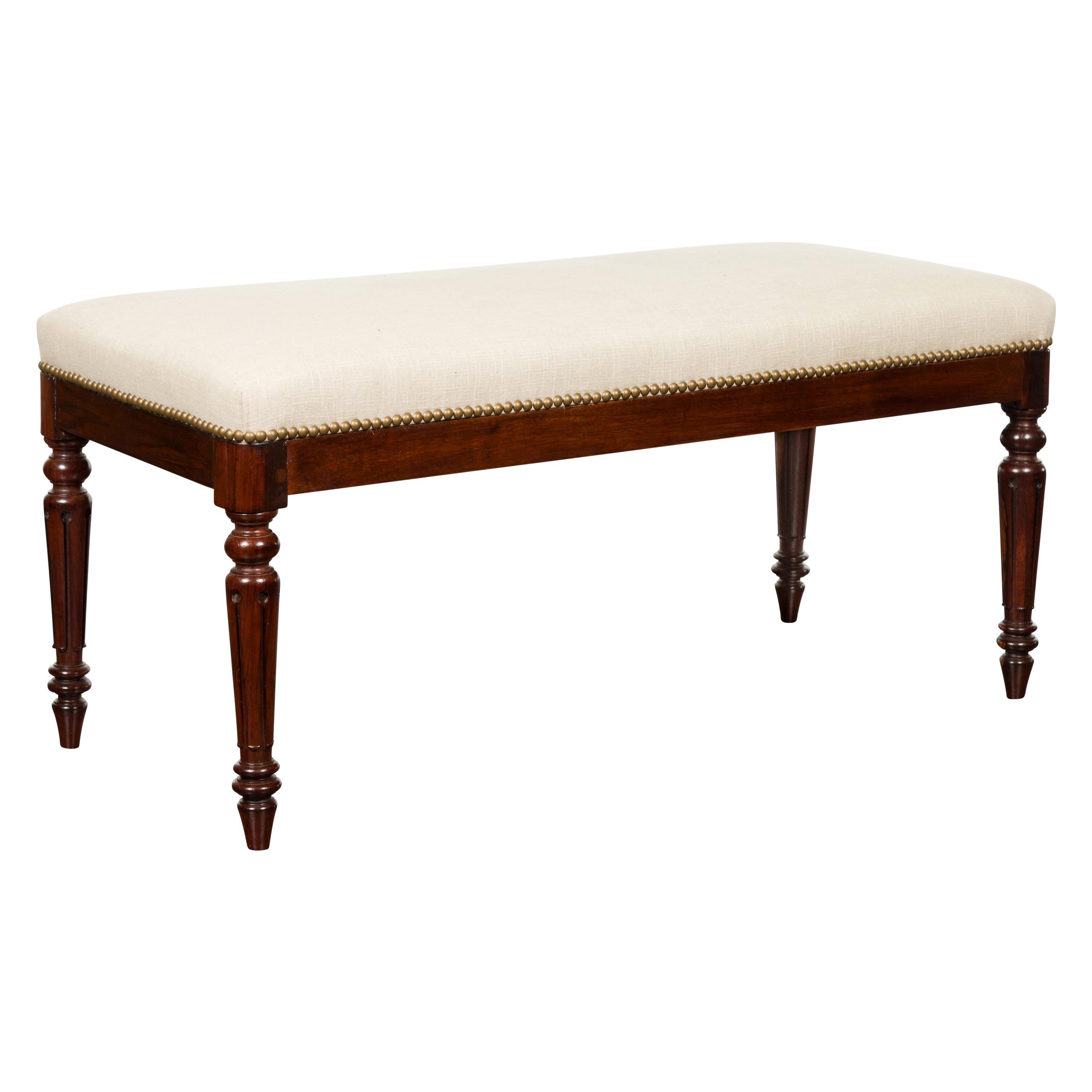 English Bobbin Leg Bench at 1stDibs