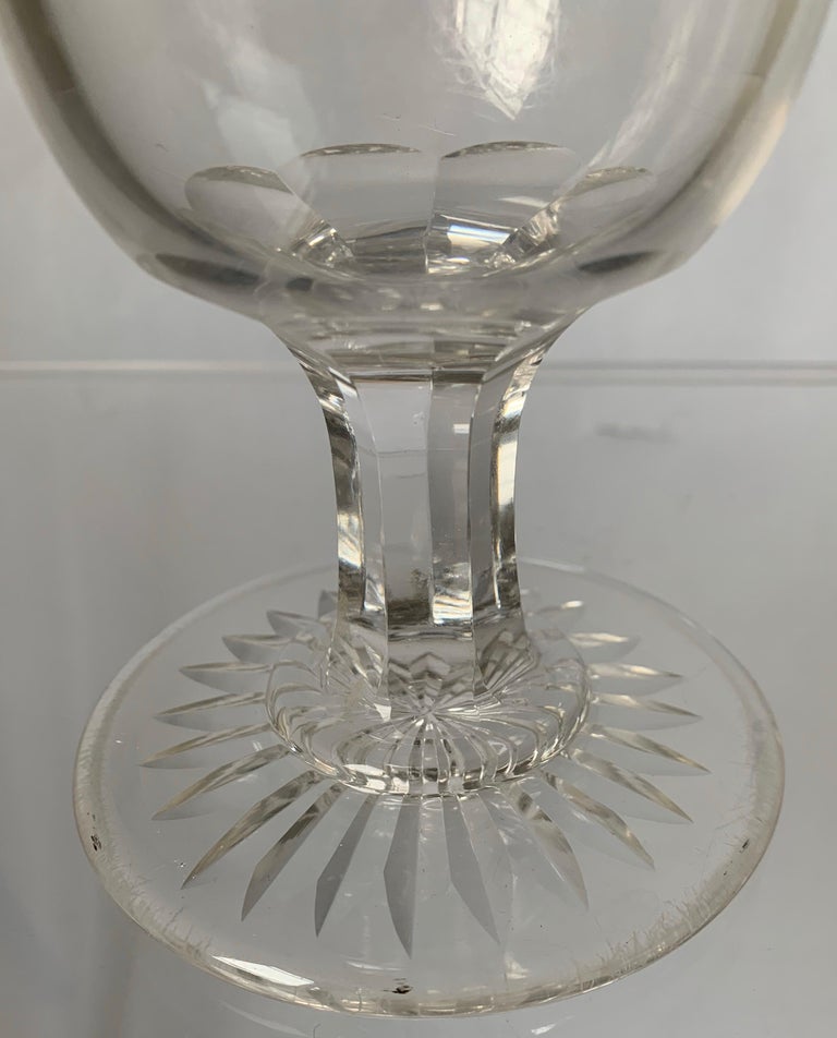 English 1840s Cut Glass Chalice For Sale at 1stDibs