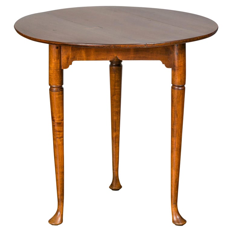 English 1840s Mahogany Side Table with Circular Top and Pad Feet For ...