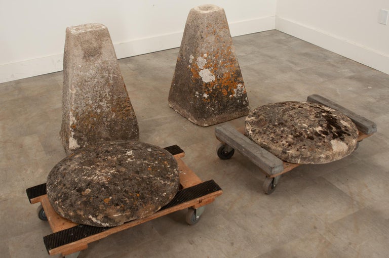 English 18th Century Pair of Staddlestones For Sale at 1stDibs