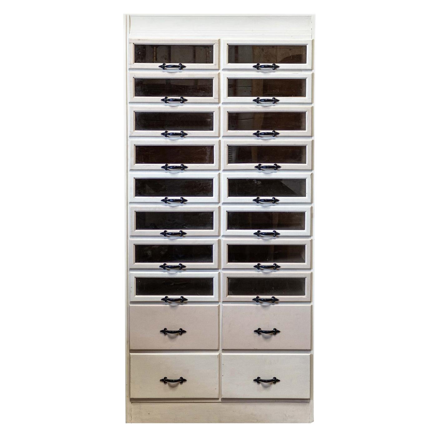 1950s Excelsior Haberdashery Multi Drawer Button Cabinet, Thirty Four ...