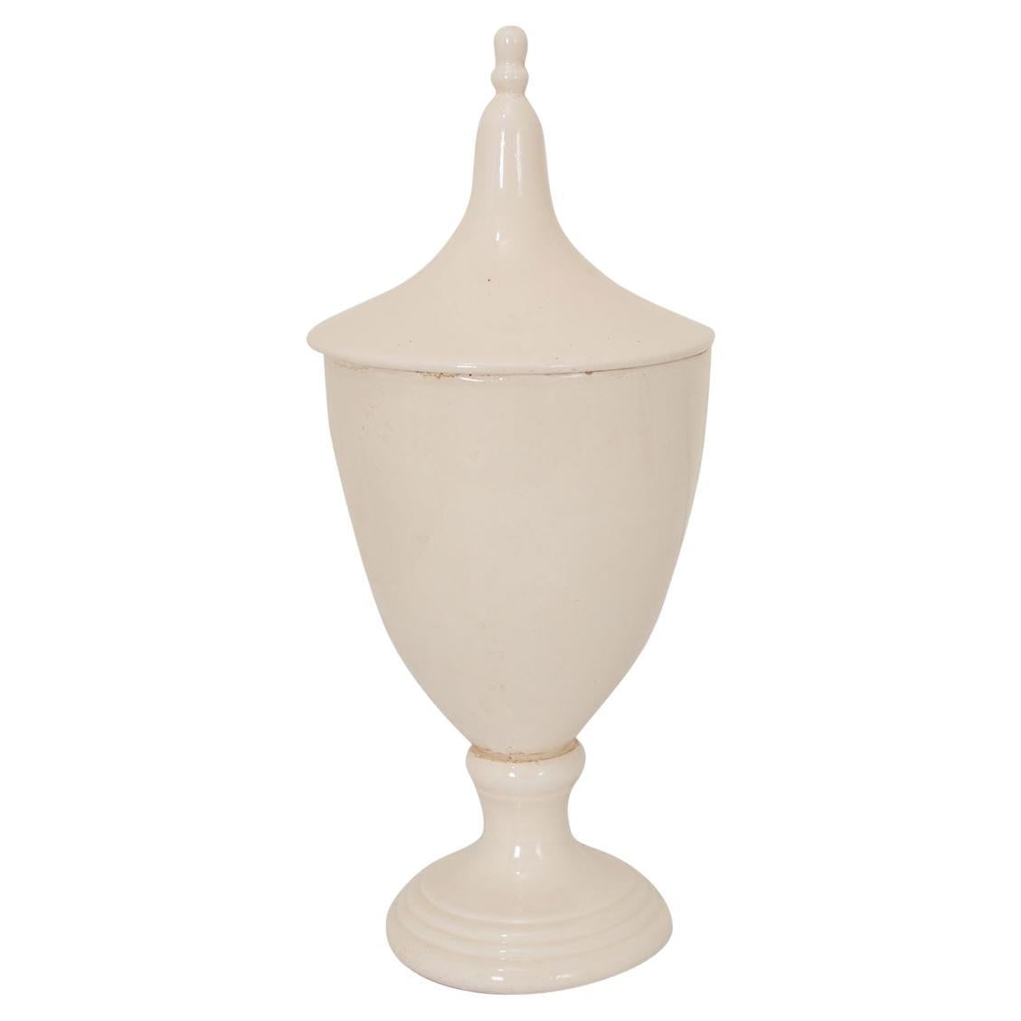 Set of Five English Lidded Glass Apothecary Jars For Sale at 1stDibs