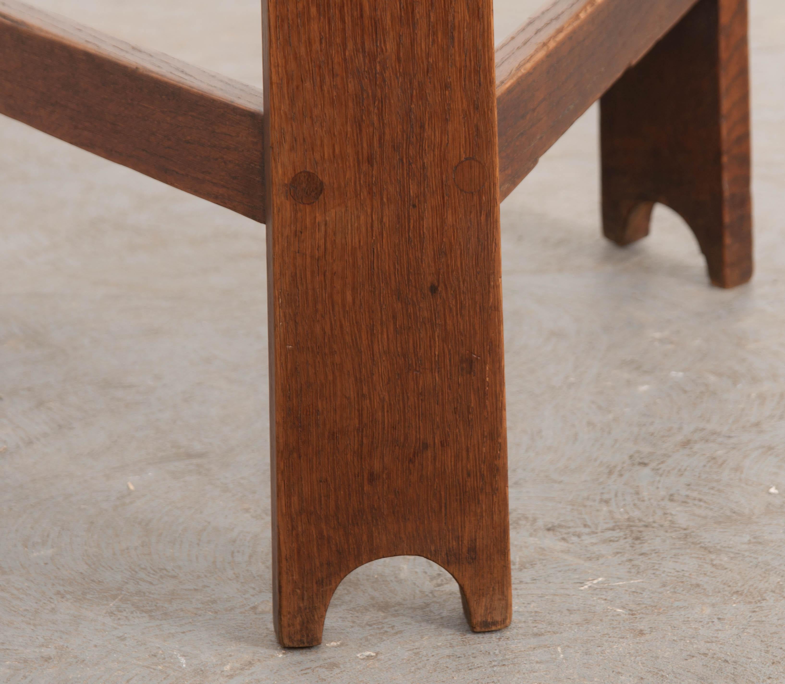 English 19th Century Arts and Crafts Oak Cricket Table at 1stDibs