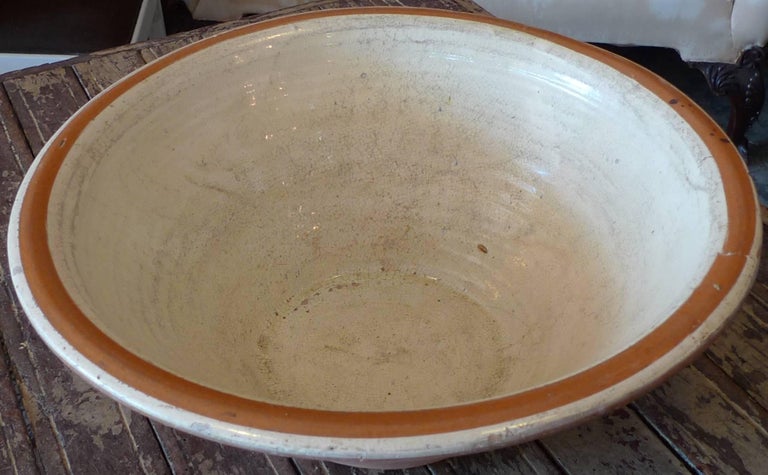 English 19th Century Earthenware Pancheon Bowl at 1stDibs