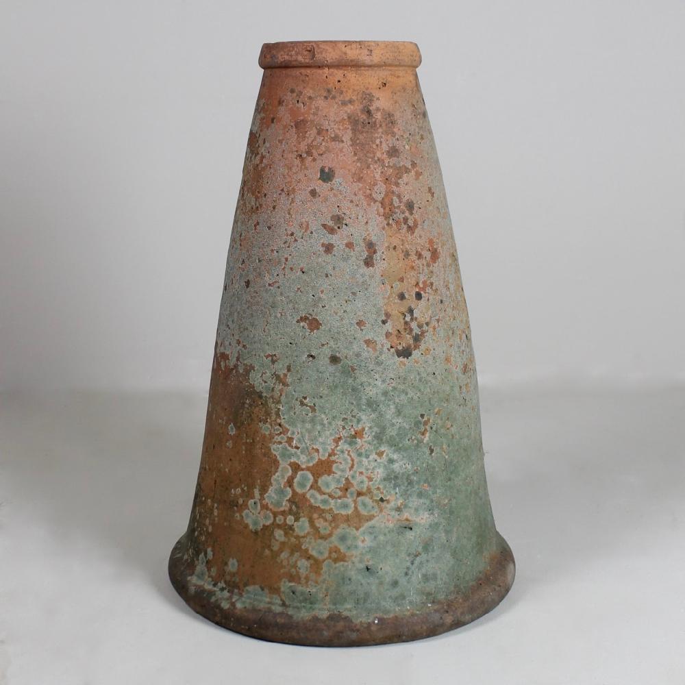 English 19th Century Lichen Encrusted Terracotta Rhubarb Forcer at 1stDibs