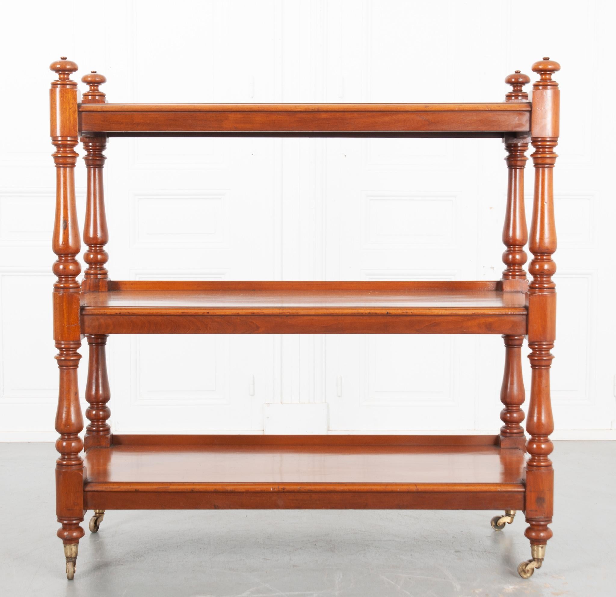 English 19th Century Mahogany Tea Trolley at 1stDibs