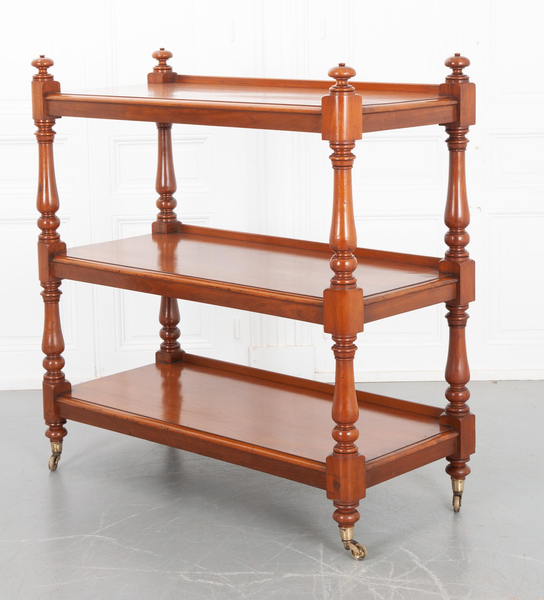 English 19th Century Mahogany Tea Trolley at 1stDibs