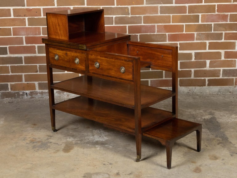 English 19th Century Metamorphic Table with Lift Top, Drawers and ...