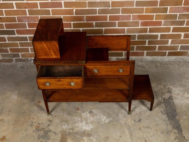 English 19th Century Metamorphic Table with Lift Top, Drawers and ...