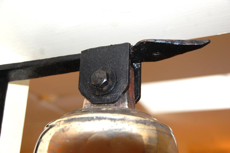 English 19th Century Military Hanging Bell in Cast Bell Metal with Iron ...