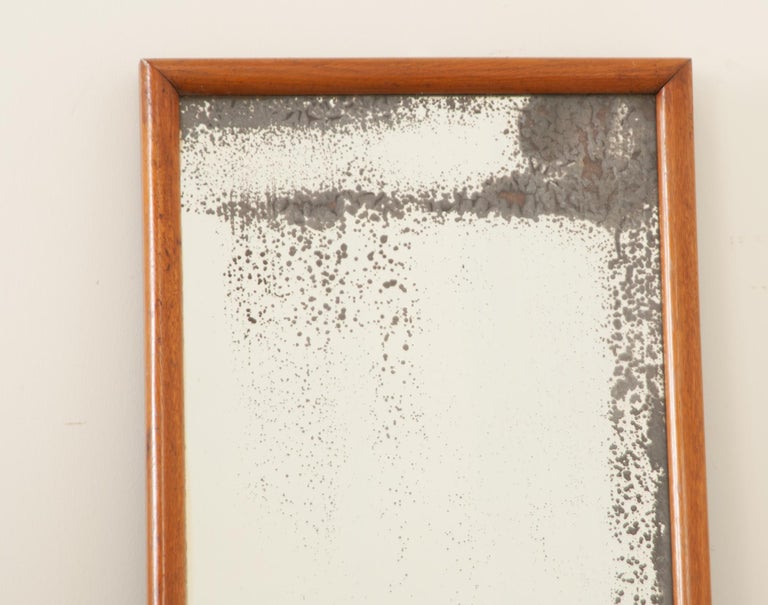 English 19th Century Oak Train Mirror For Sale at 1stDibs