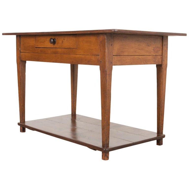 English 19th Century Oak Work Table at 1stDibs