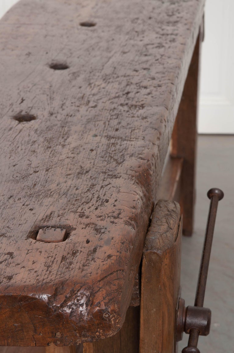 English 19th Century Oak Workbench at 1stDibs