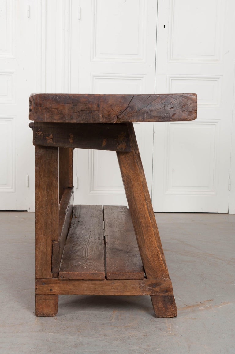 English 19th Century Oak Workbench at 1stDibs