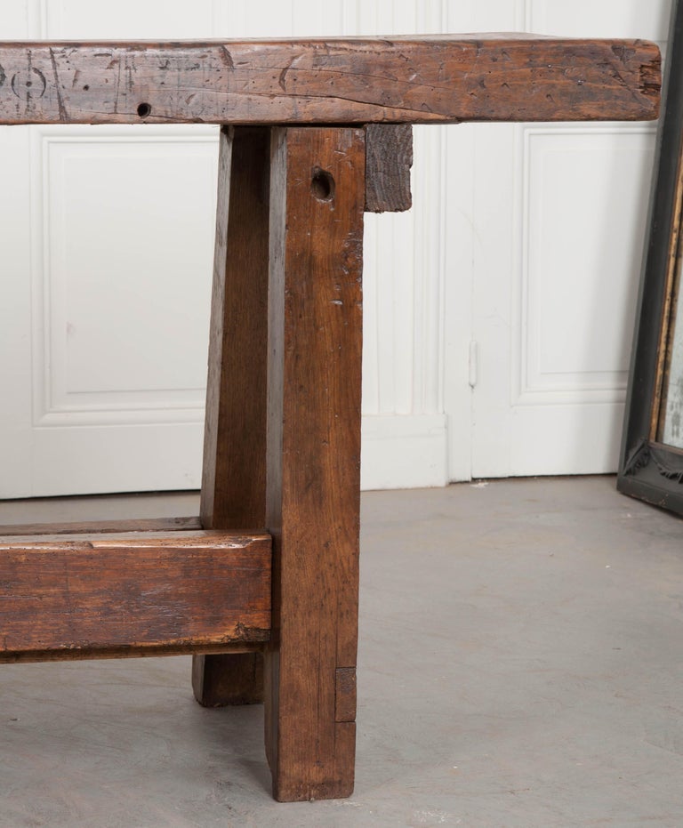 English 19th Century Oak Workbench at 1stDibs