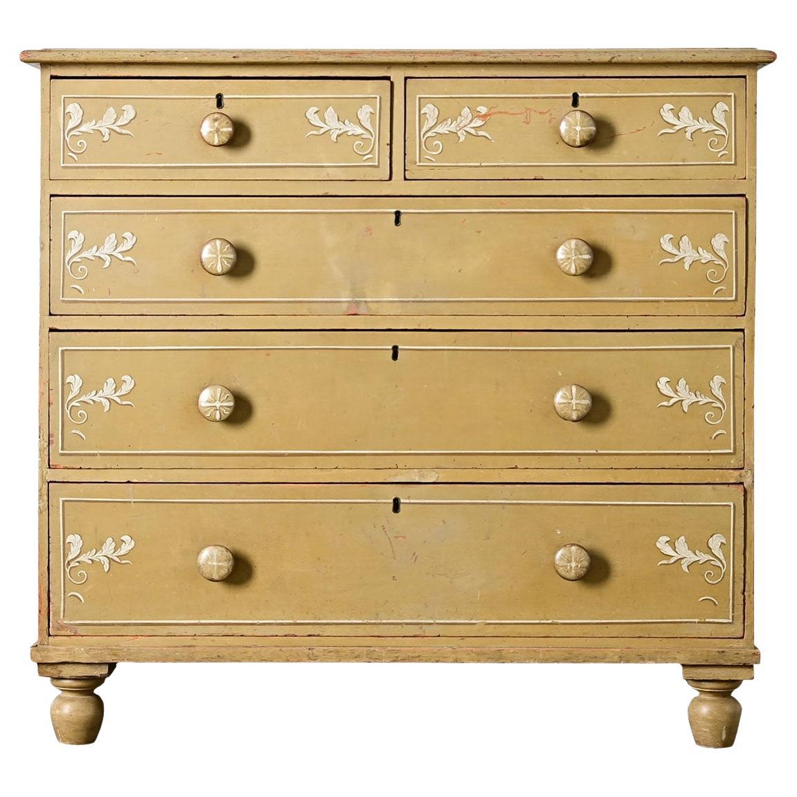 A 20th Century Ivory Painted Japanese Tansu Chest of Drawers For Sale ...