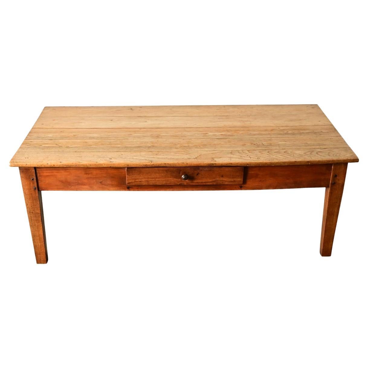 19th-century English pine coffee table For Sale at 1stDibs