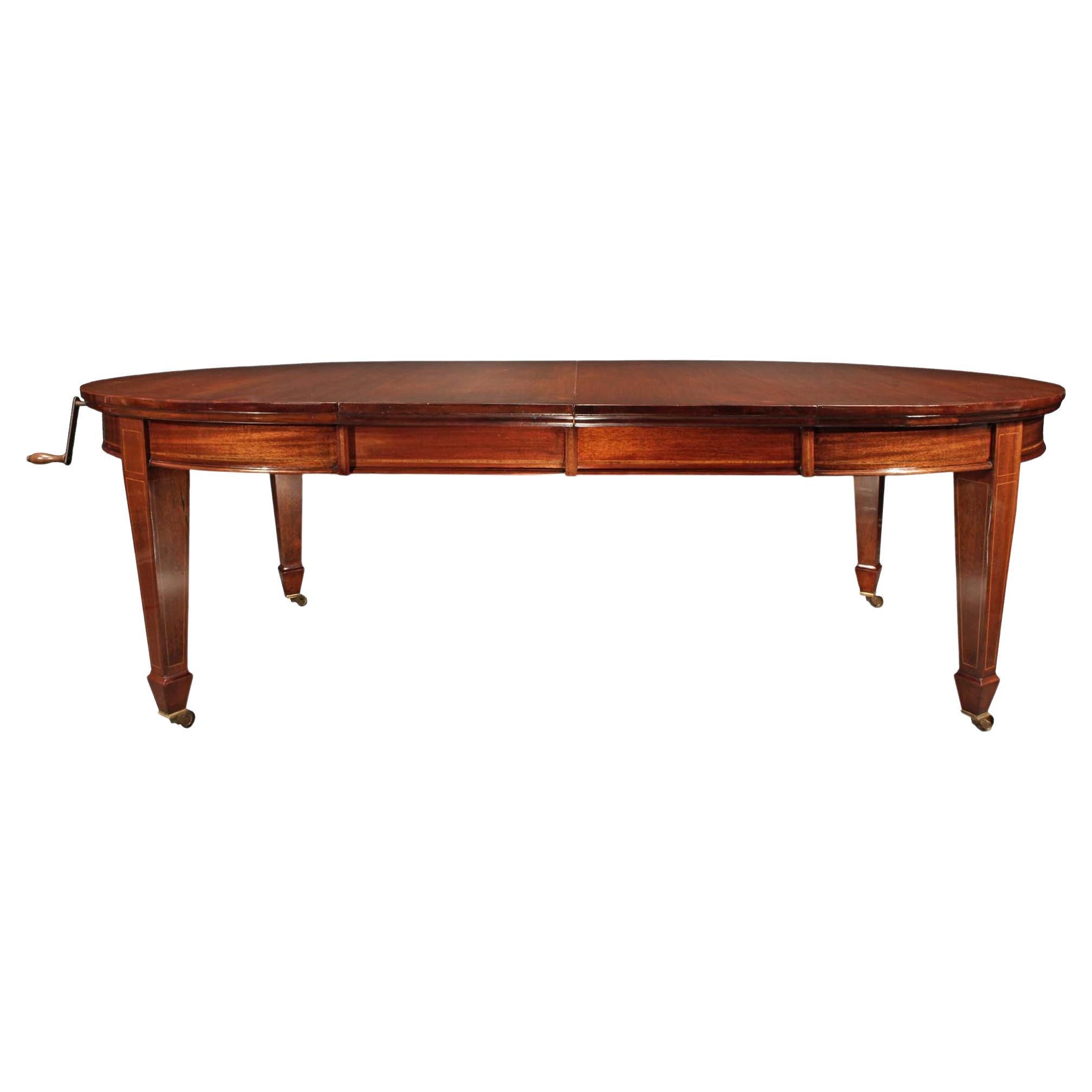 19th Century English Regency Period Mahogany Accordion Dining Table at ...