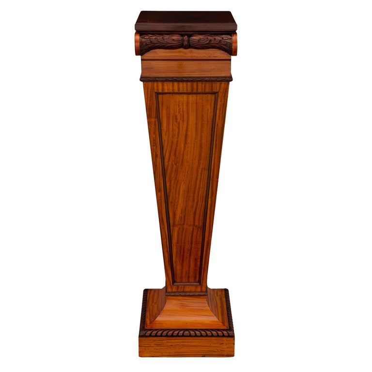 English 19th Century Regency Style Satinwood Pedestal Column For Sale ...