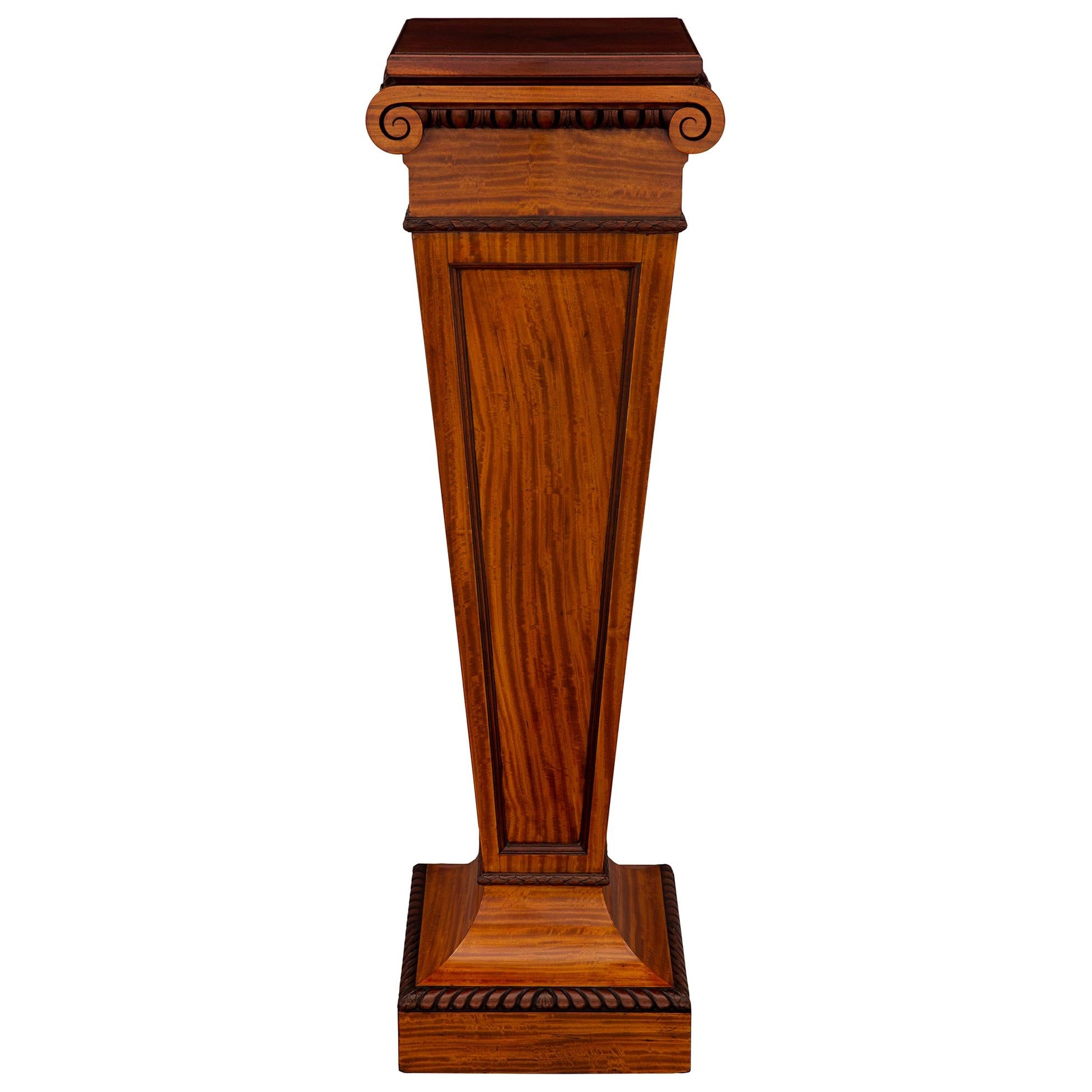 Pair of Italian 19th Century Louis XVI Style Patinated Wood Pedestal ...