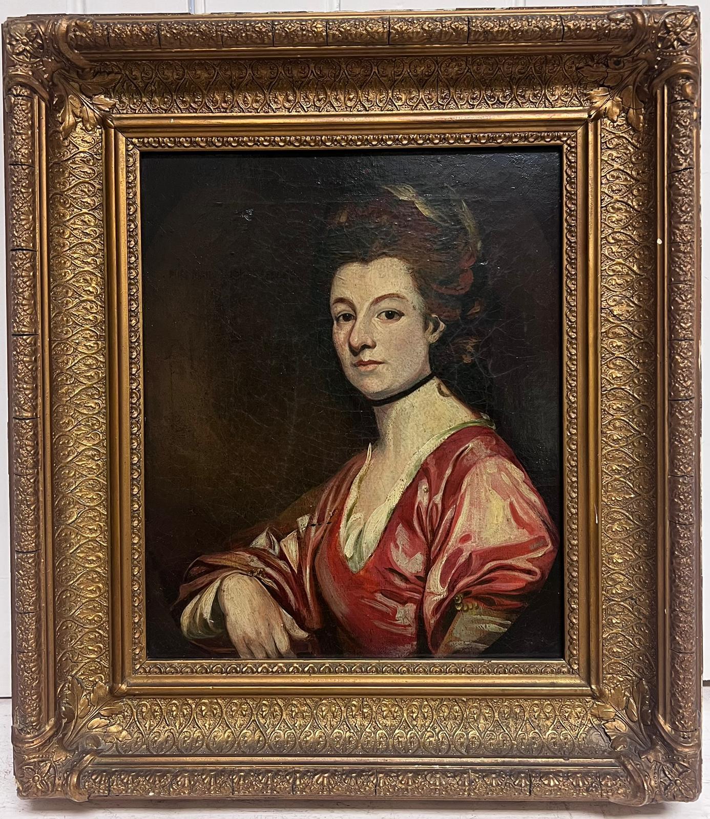 English 19th Century School - Antique English Oil Painting Portrait of ...