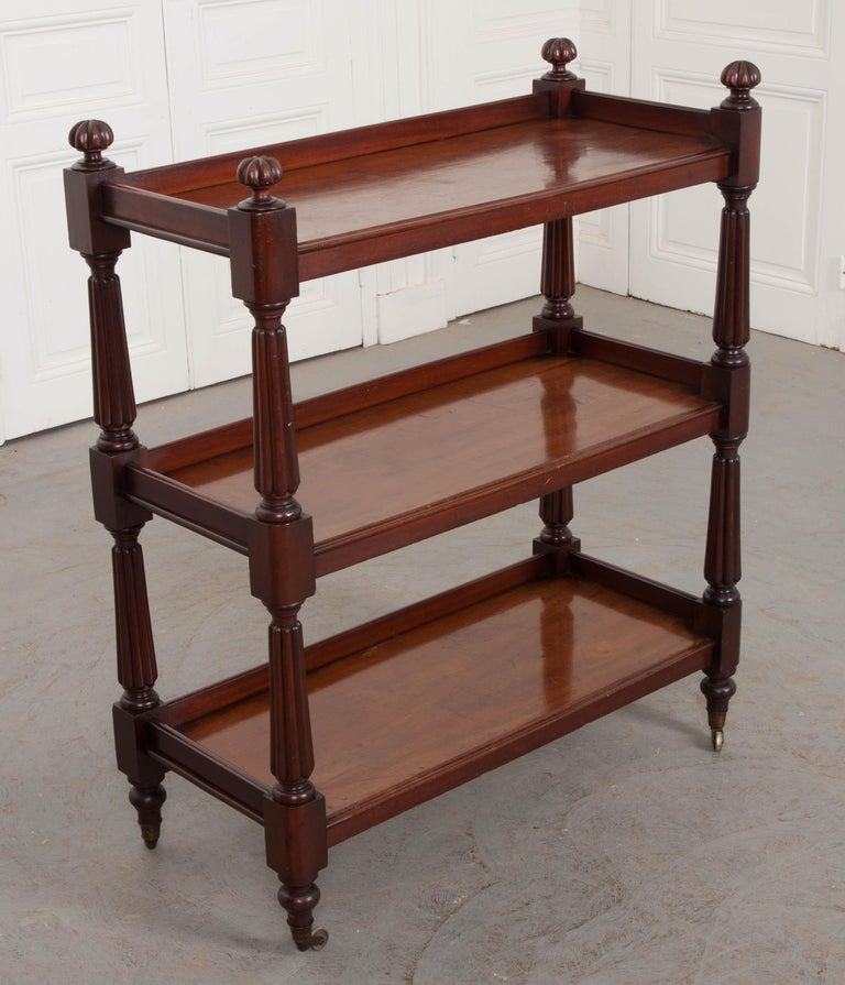 English 19th Century Three-Tier Mahogany Tea Trolley at 1stDibs