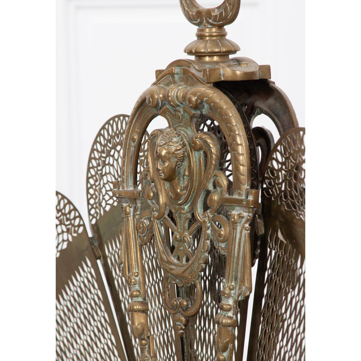 English 19th Century Victorian Peacock Fireside Fan at 1stDibs