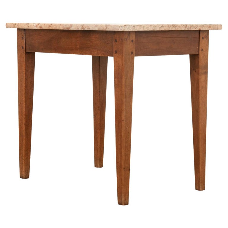 English 19th Century Walnut and Soap Stone Table For Sale at 1stDibs