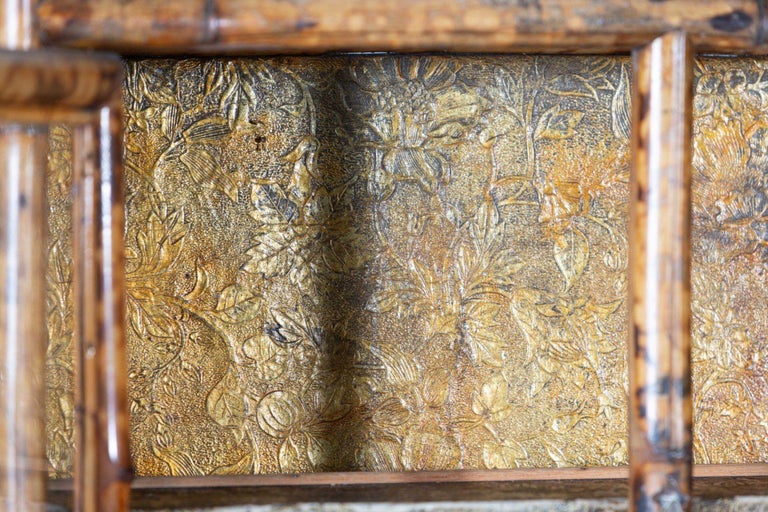 English 19th C Chinoiserie Lacquer Glazed Bamboo Secretaire at 1stDibs