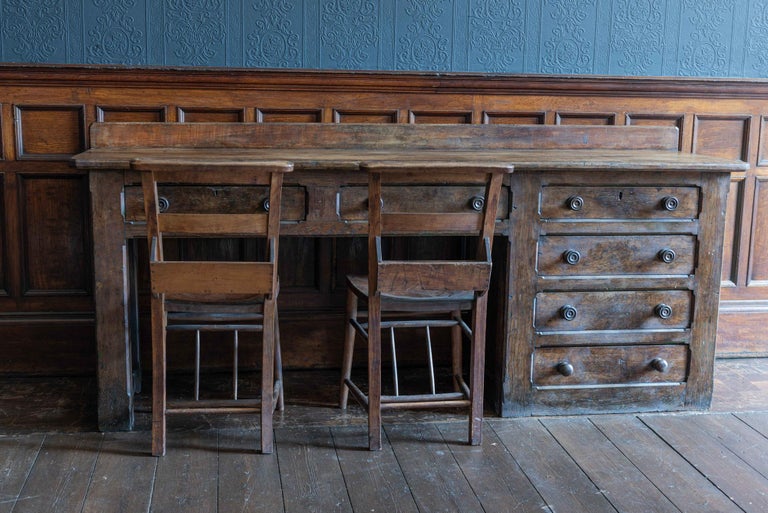 English 19th Century Oak Church Prep Table Counter at 1stDibs