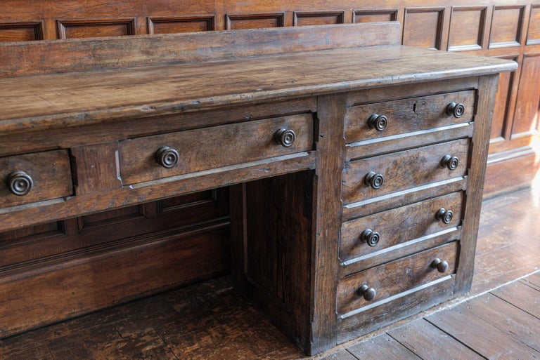 English 19th Century Oak Church Prep Table Counter at 1stDibs