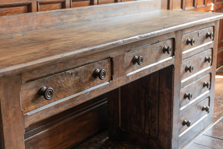 English 19th Century Oak Church Prep Table Counter at 1stDibs