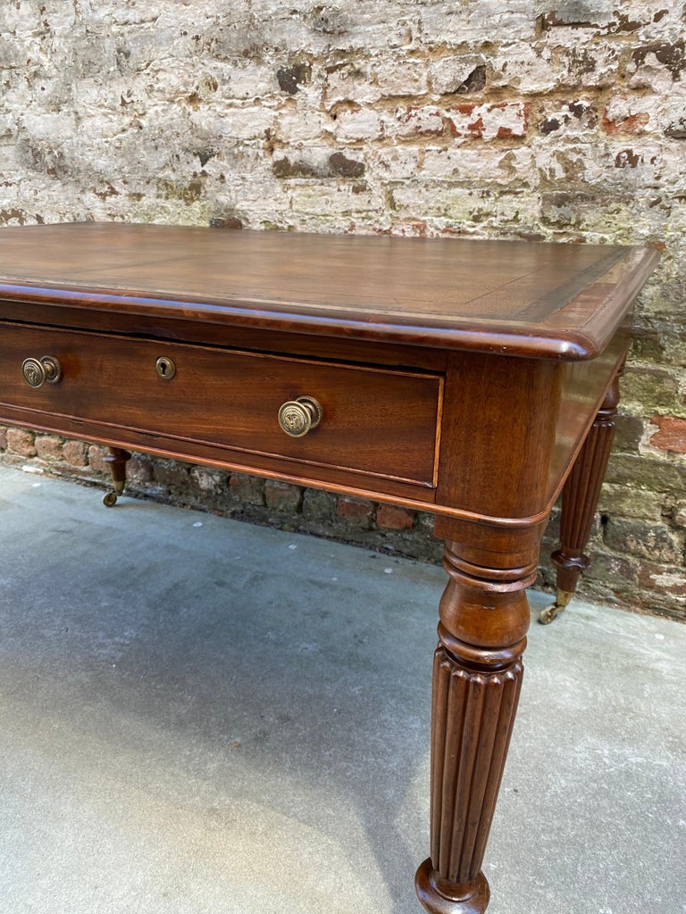 English 4 Drawer Leather Top Mahogany Writing Desk C.1840 at 1stDibs ...