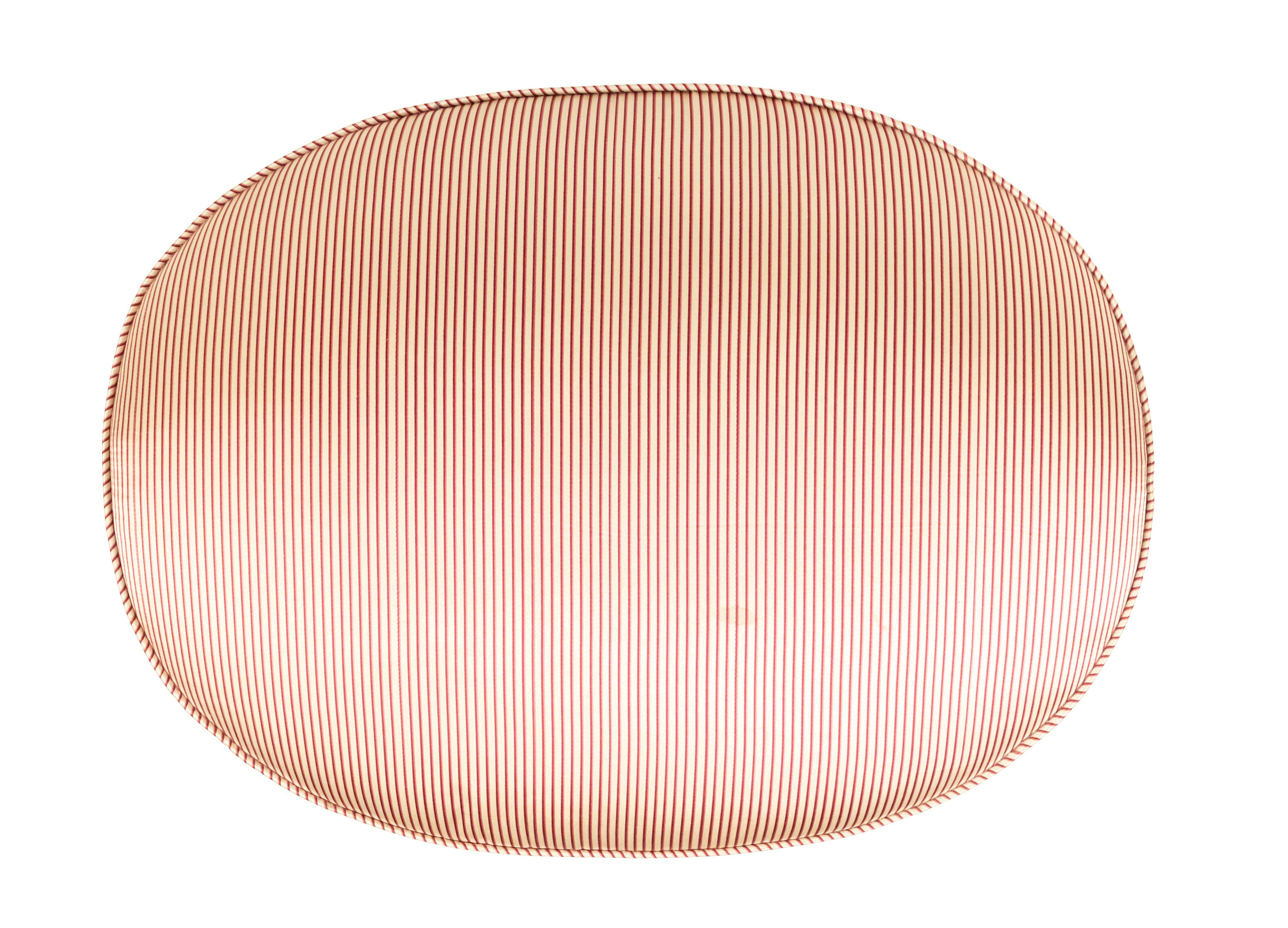 English Adam Red Stripe Bench For Sale at 1stDibs