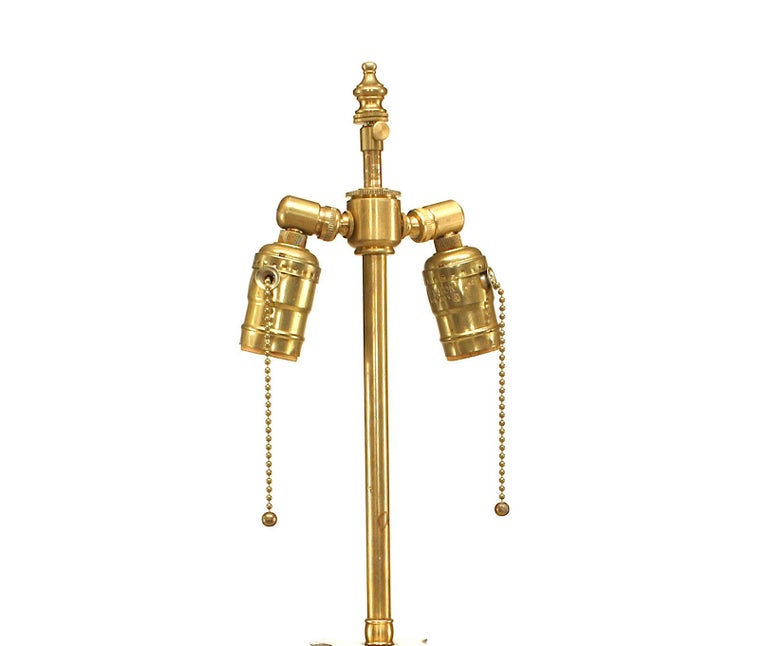 English Adam Style Silver Plate Column Table Lamp For Sale at 1stDibs