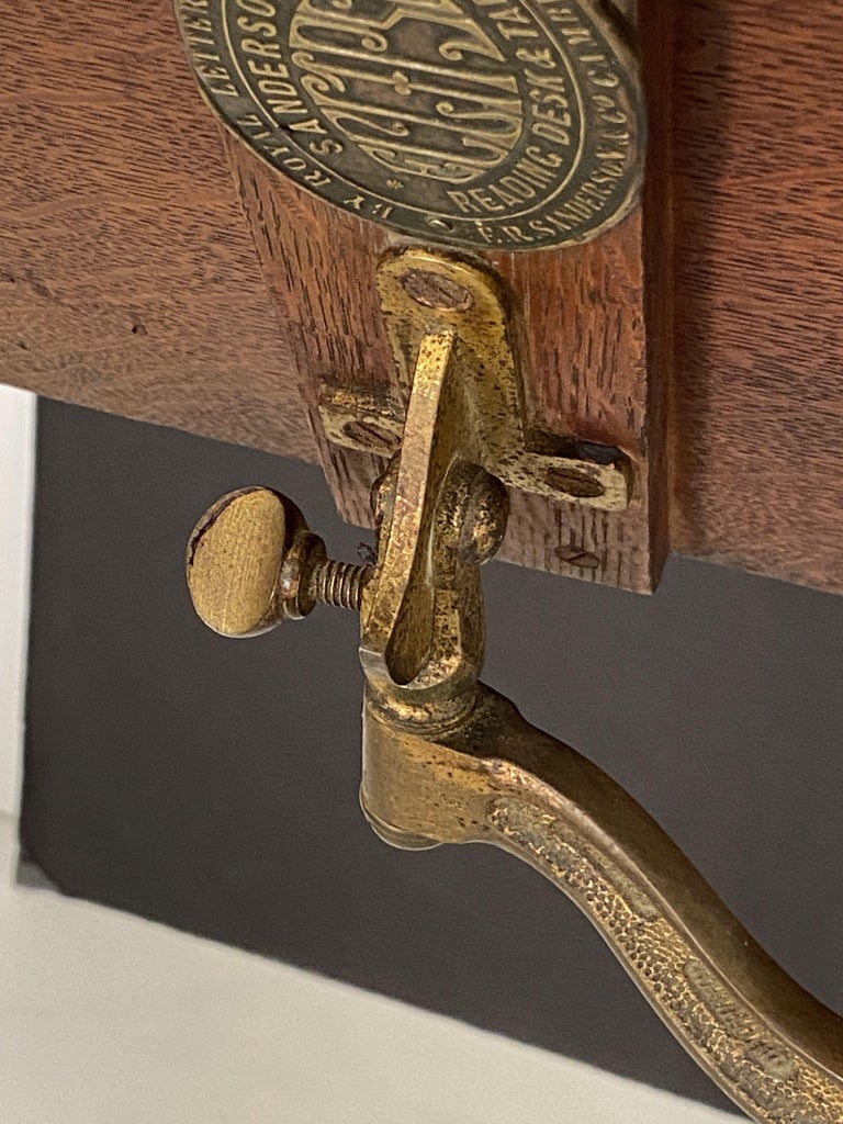 English Adjustable Floor-Standing Book Lectern or Reading Stand For ...