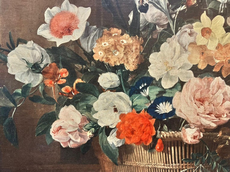 English Antique - Fine Antique Engish Still Life Classical Flowers in ...