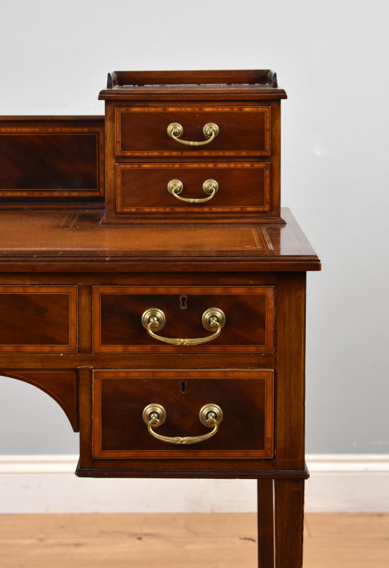 English Antique Edwardian Mahogany Writing Table at 1stDibs