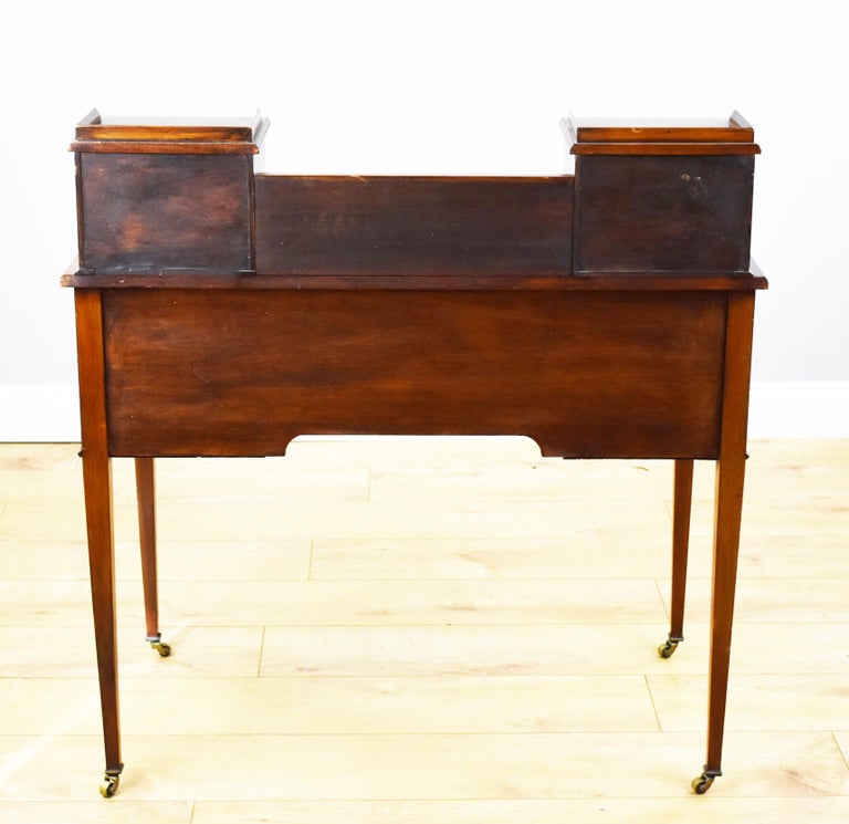 English Antique Edwardian Mahogany Writing Table at 1stDibs