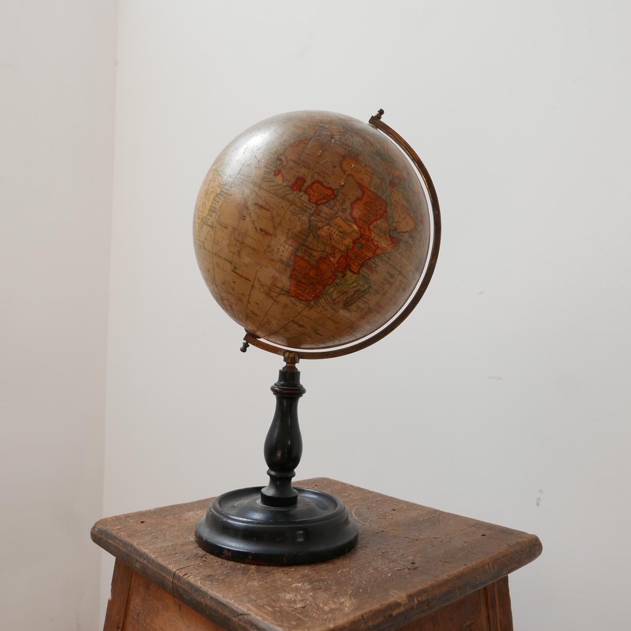 English Antique 'Geographia' Desk/Shelf Terrestrial Globe at 1stDibs