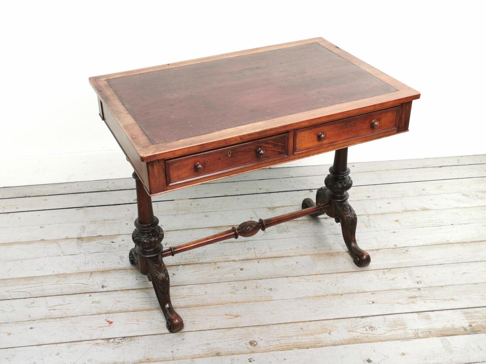 English Antique Mahogany 19th Century Library Table Writing Desk For ...