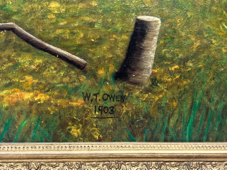 English Antique - Huge Antique English Primitive Naive Sporting Art ...