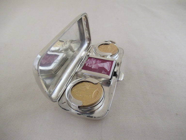 English Antique, Sovereign Coin and Stamps Case, Hallmarked Birmingham ...